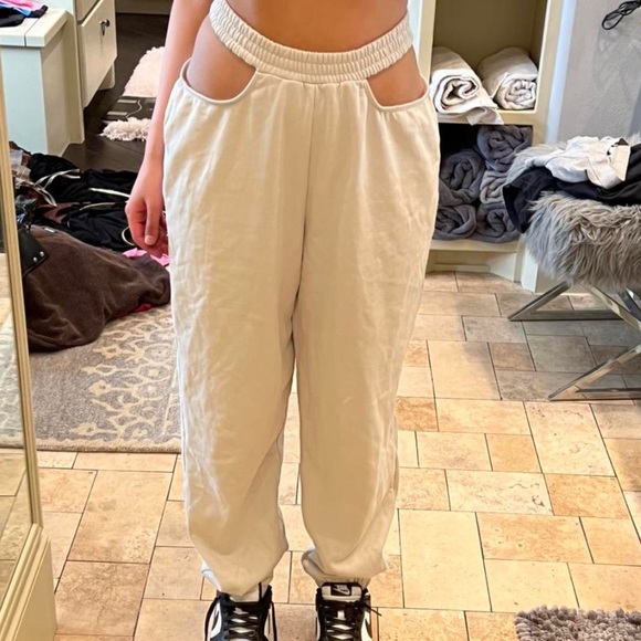 Pants & Jumpsuits | Oh Polly Cut Out Sweats | Poshmark